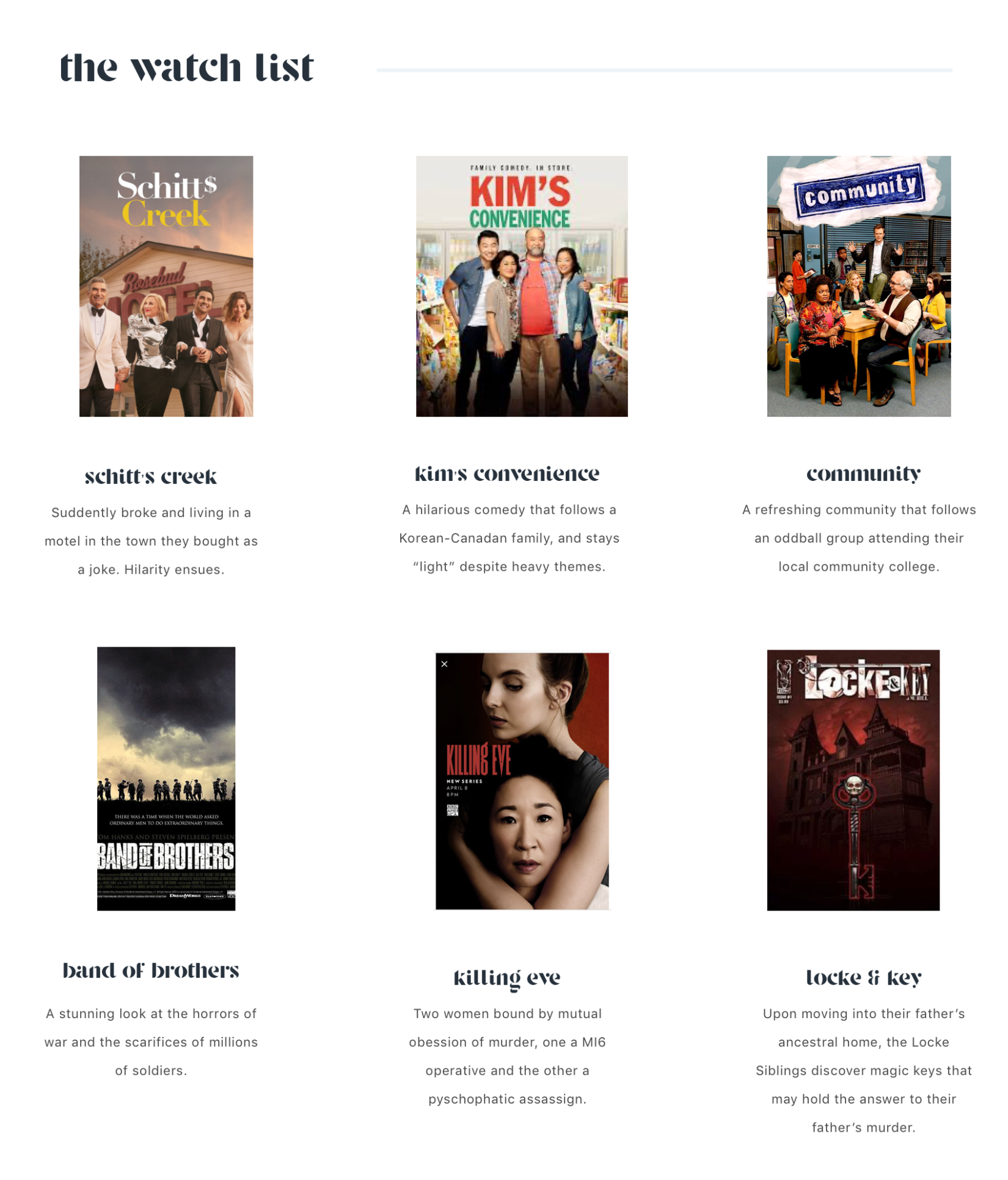 The Watch List: Quarantine Edition – aheli wanders