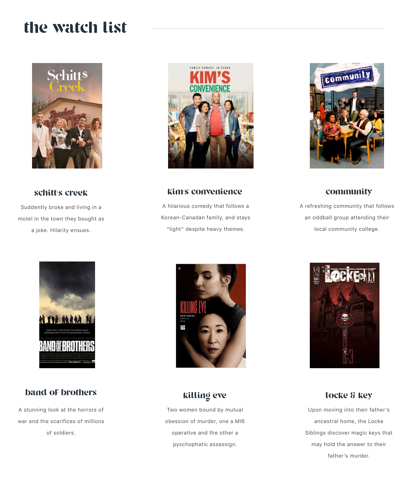 The Watch List: Quarantine Edition – aheli wanders